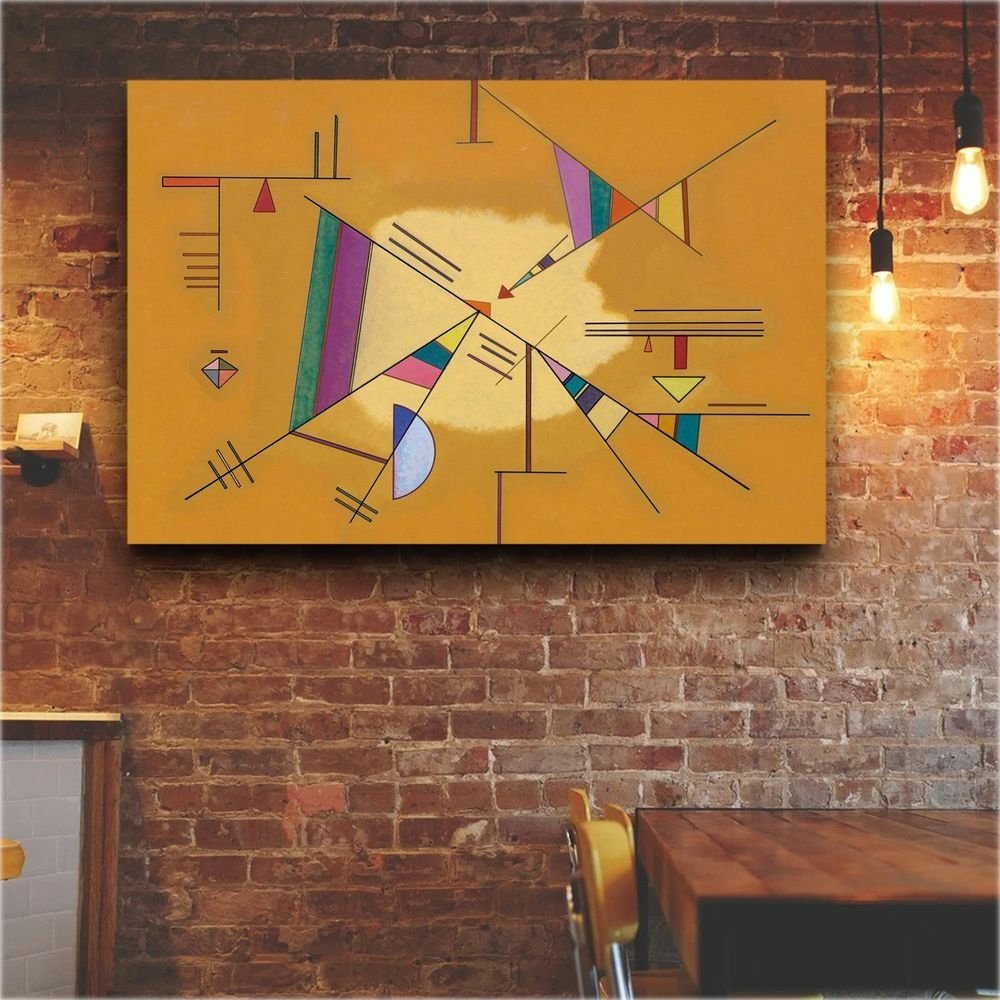 Quadro Decorativo Wassily Kandinsky Diagonal 1930:120x80 cm/PRETA ...