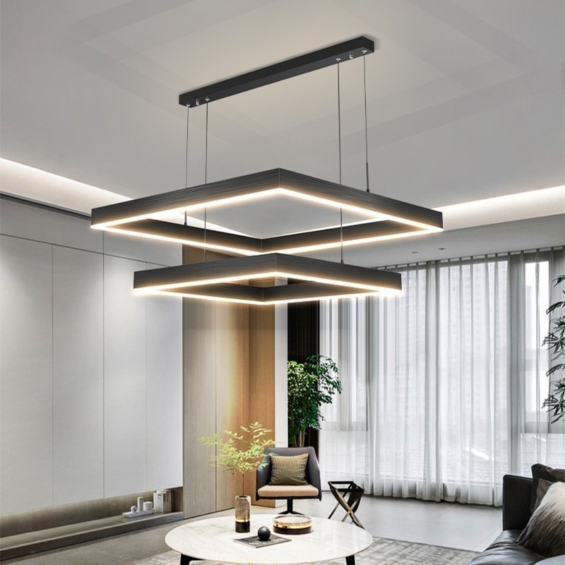 Pendente Led moderno lustre de teto sala estar concisa pendente lâmpada ...