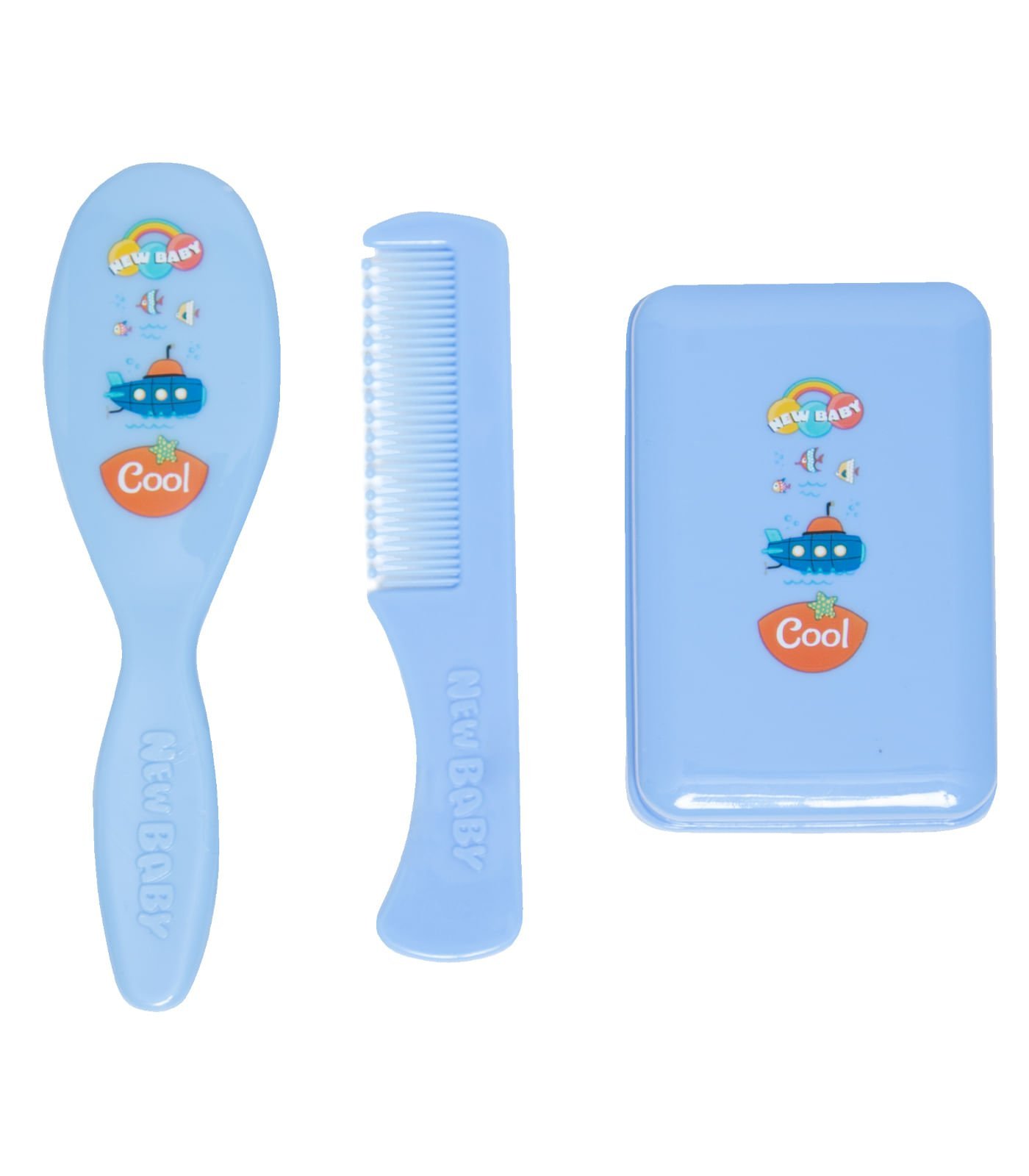 Kit Banho Bebê 3 Peças New Baby Azul UN | MadeiraMadeira