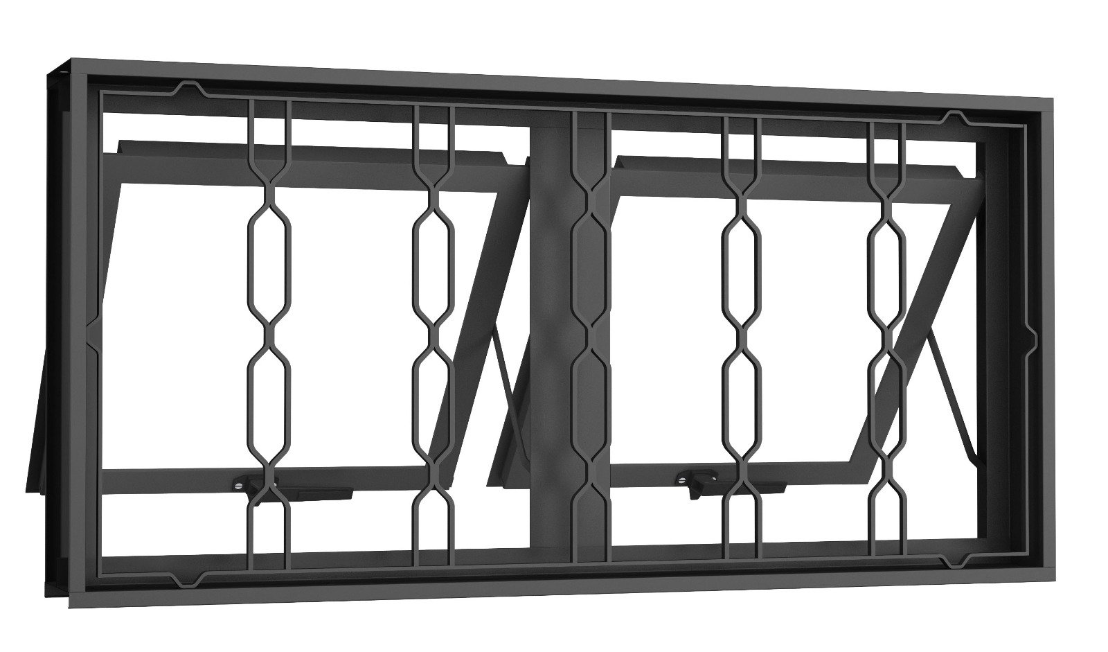 Janela Vitro Maxim-ar 100x50 Req. 12cm Grade Elo Corrente Stander ...