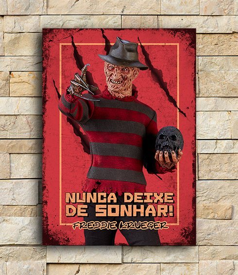 Placa Decorativa - Freddie Krueger: Te Incentivando - Pequena ...