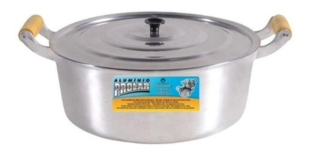 Panela Alumínio Batido 10l - 34cm - 6mm - Prolar | MadeiraMadeira