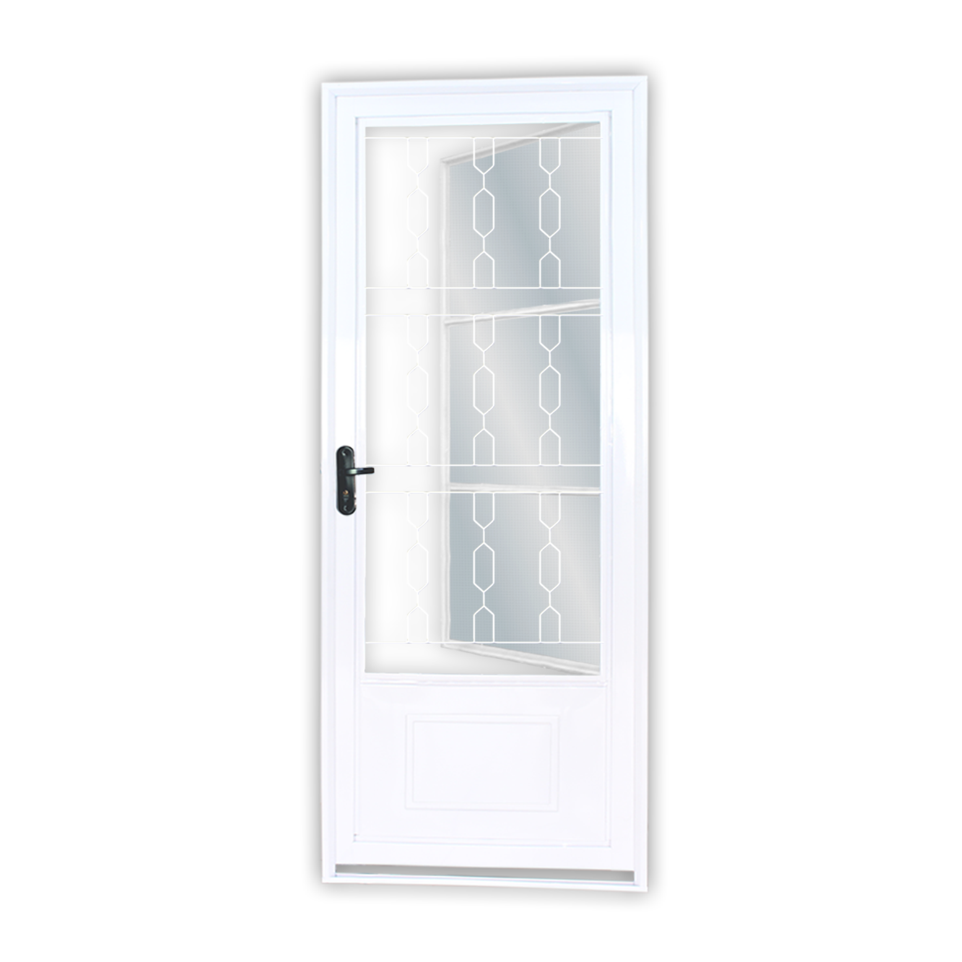 Porta de Aço Postigo 215x85cm com Grade Elo Minas Sul MGM | MadeiraMadeira