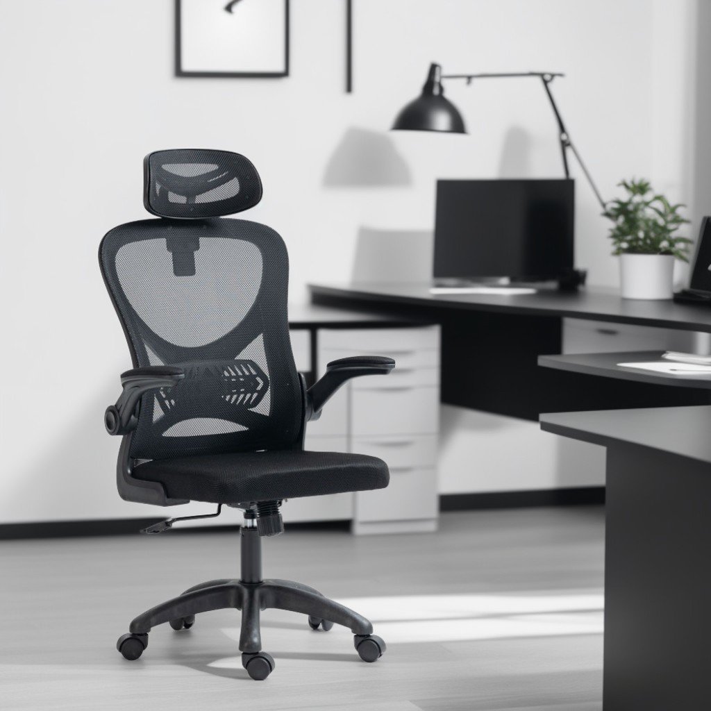 Cadeira Escritório Presidente Office Columbus com Tela Mesh ...